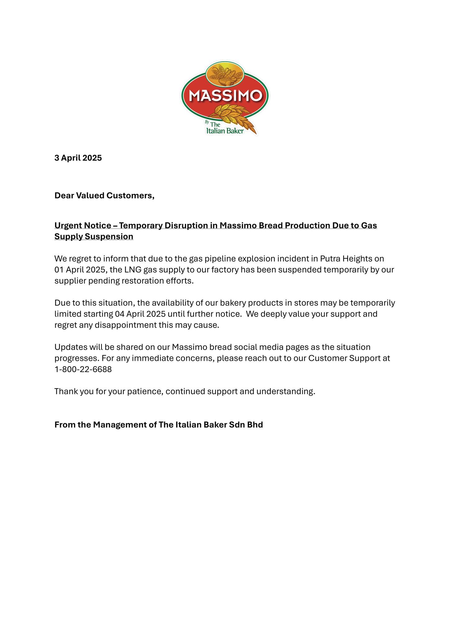 Putra Heights Gas Pipeline Blaze Affects Massimo Bread Supply ...